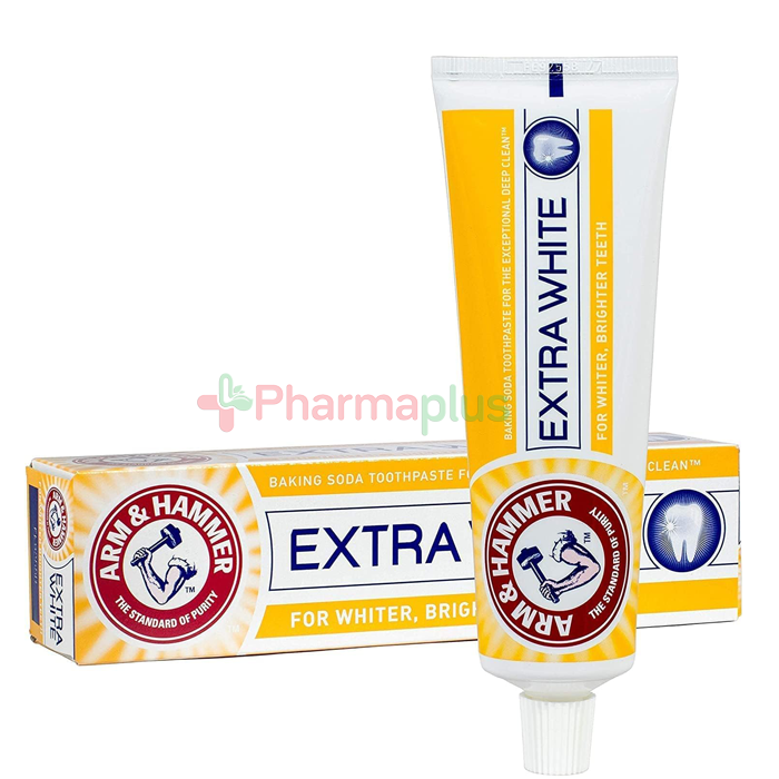 Arm and hammer tooth paste extra white care 125gm | Pharmaplus | Pharmaplus