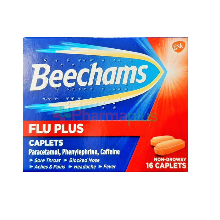 Beecham flu plus tablets 16`s | Pharmaplus | Pharmaplus