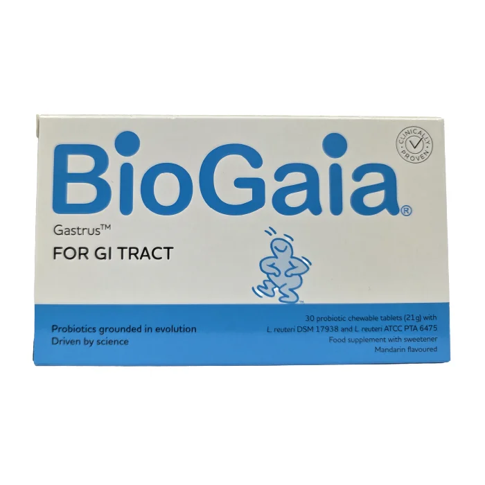 Biogaia gastrus chewable tablets 30`s | Pharmaplus | Pharmaplus