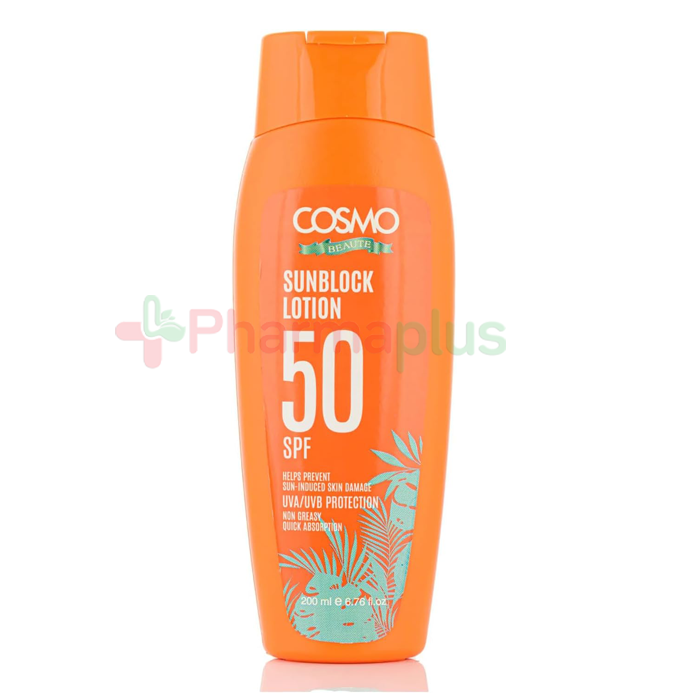 Cosmo shea butter lock lotion kids spf50 200ml | Pharmaplus | Pharmaplus