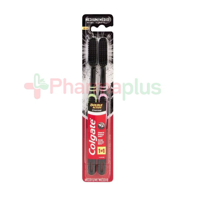 Colgate tooth brush (double action charcoal) | Pharmaplus | Pharmaplus