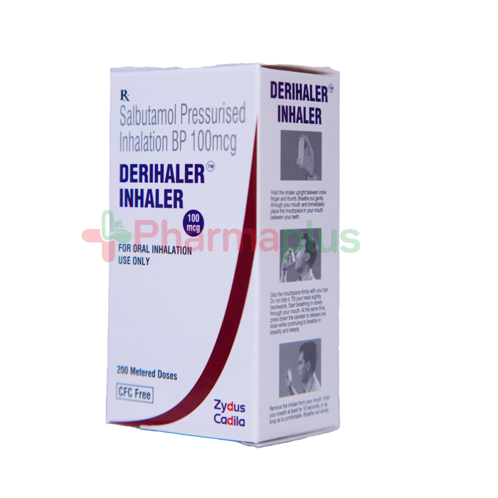 Derihaler inhaler 100mcg [salbutamol inhalation ] | Pharmaplus | Pharmaplus