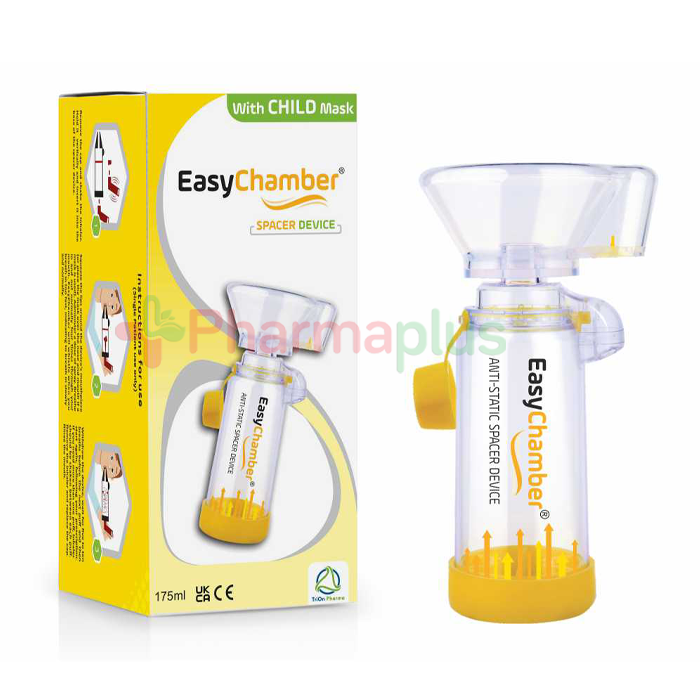 Easychamber spacer with child mask | Pharmaplus | Pharmaplus