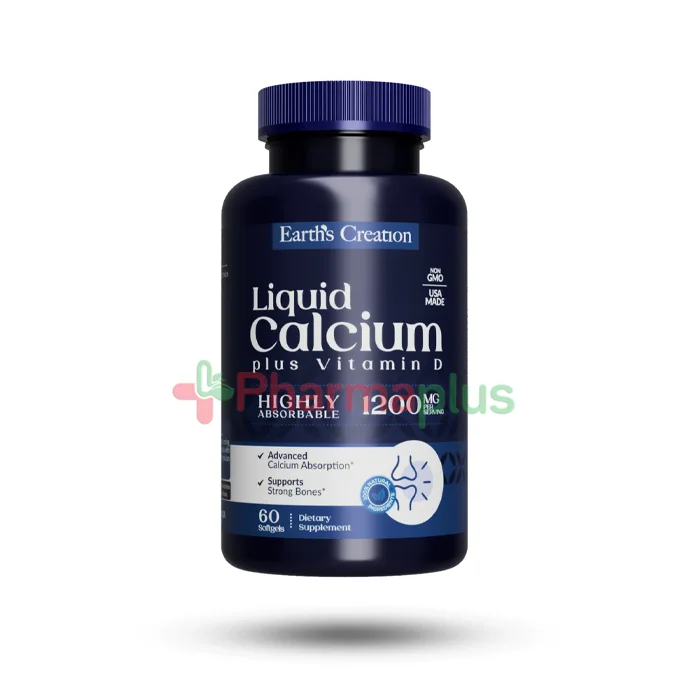 Earth's creation liquid calcium +vit d3 softgels 60's | Pharmaplus ...