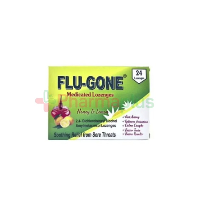Flu-gone medicated lozenges orange 100s | Pharmaplus | Pharmaplus
