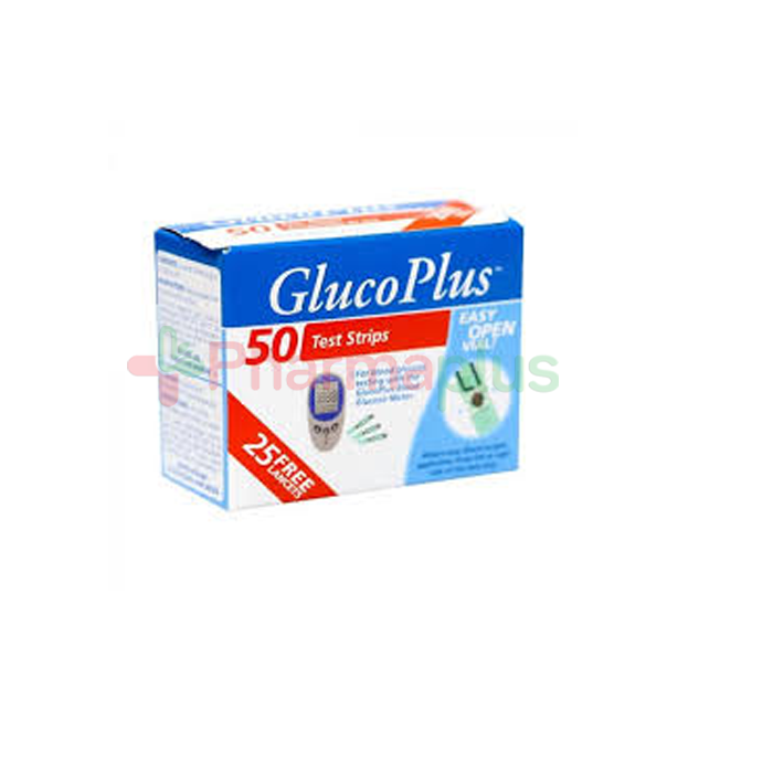 Glucoplus blood glucose test strips 50's | Pharmaplus | Pharmaplus