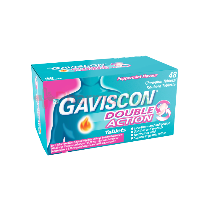 Gaviscon double action tablets 48`s | Pharmaplus | Pharmaplus