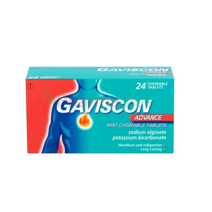 Gaviscon advance mint chewable tablets 24`s | Pharmaplus | Pharmaplus