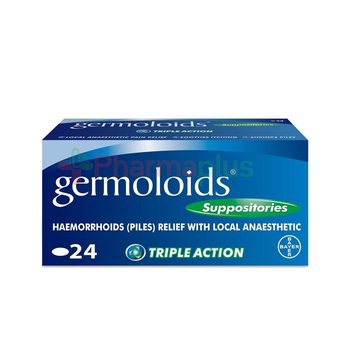 Germoloids tripple action suppositories 24s | Pharmaplus | Pharmaplus