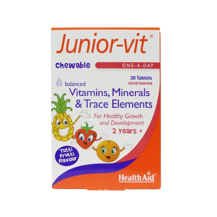 Healthaid junior-vit chewable tablets 30`s | Pharmaplus | Pharmaplus