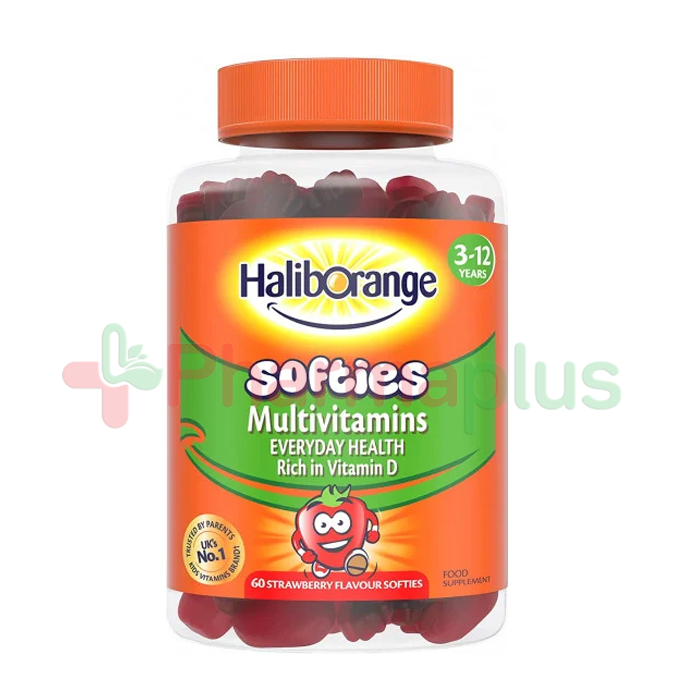 Haliborange softies multivitamins strawberry 60`s | Pharmaplus | Pharmaplus