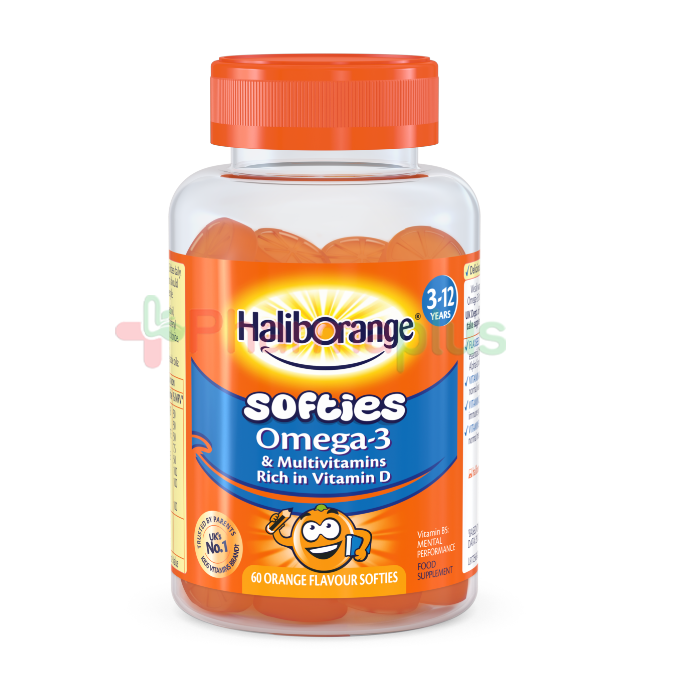 Haliborange softies omega-3 orange 60`s | Pharmaplus | Pharmaplus