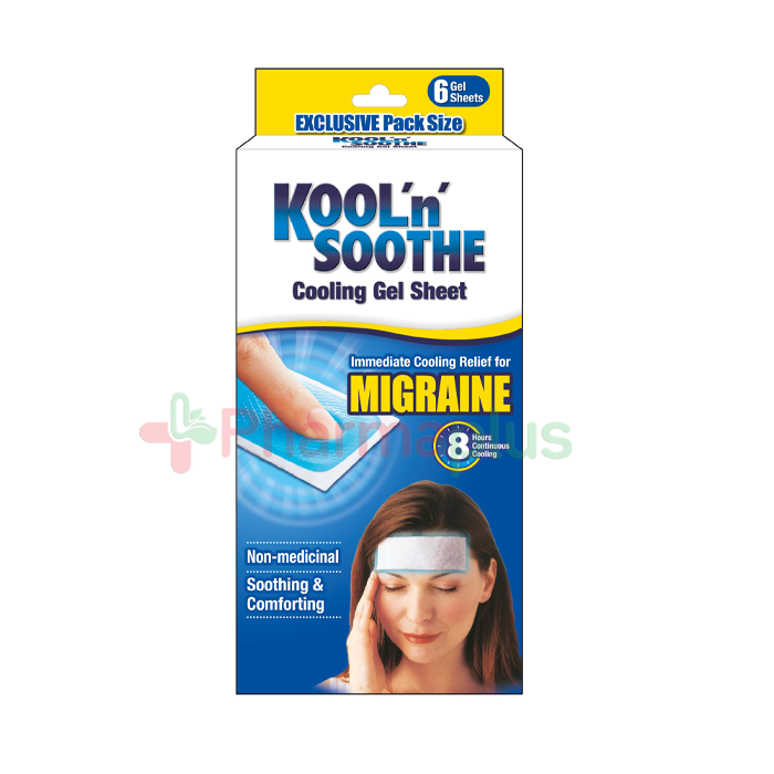 Kool n soothe migraine gel sheets | Pharmaplus | Pharmaplus