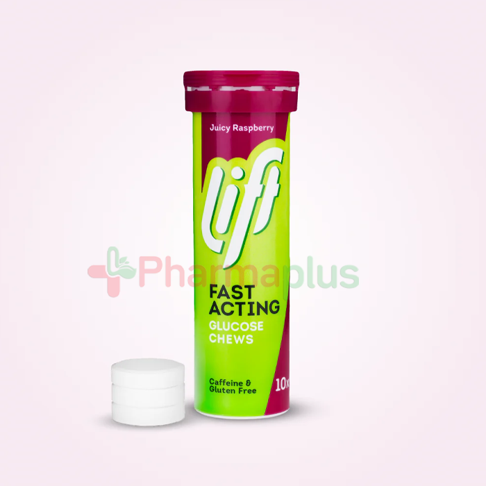 Lift glucose chews juicy raspberry 10s | Pharmaplus | Pharmaplus