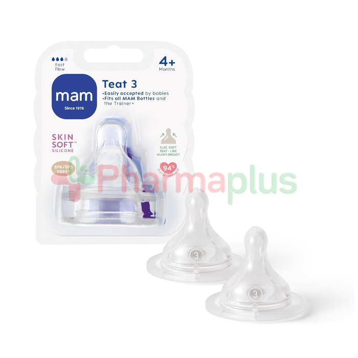 Mam teat 3 fast flow | Pharmaplus | Pharmaplus