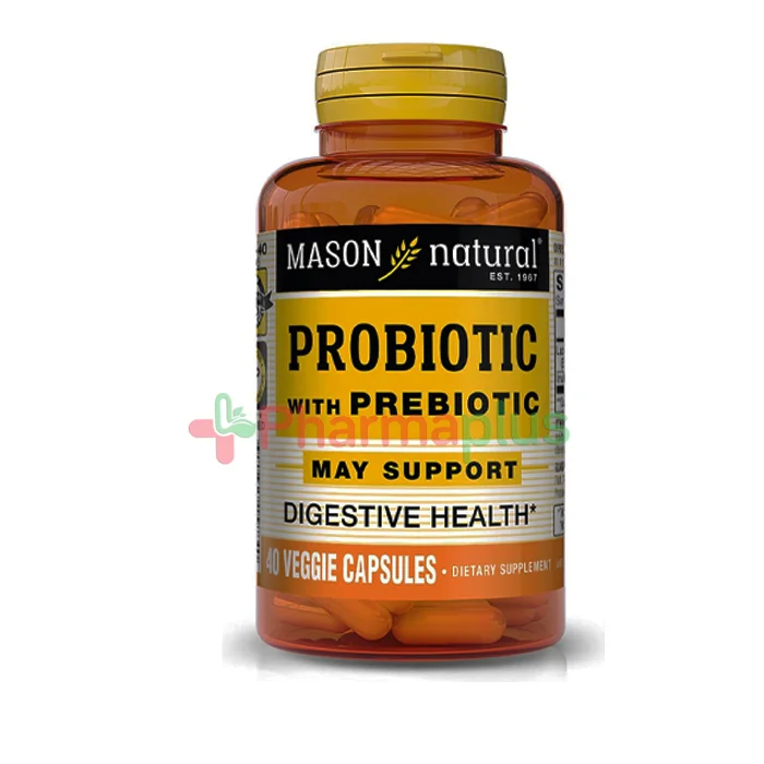 Mason natural probiotic with prebiotic v-caps 40's | Pharmaplus ...