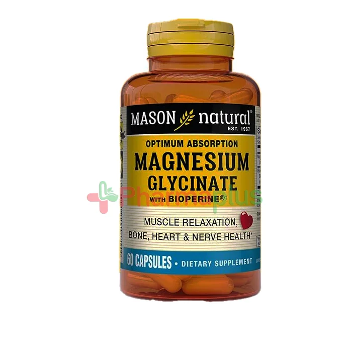 Mason natural magnesium glycinate with bio caps 60's | Pharmaplus ...