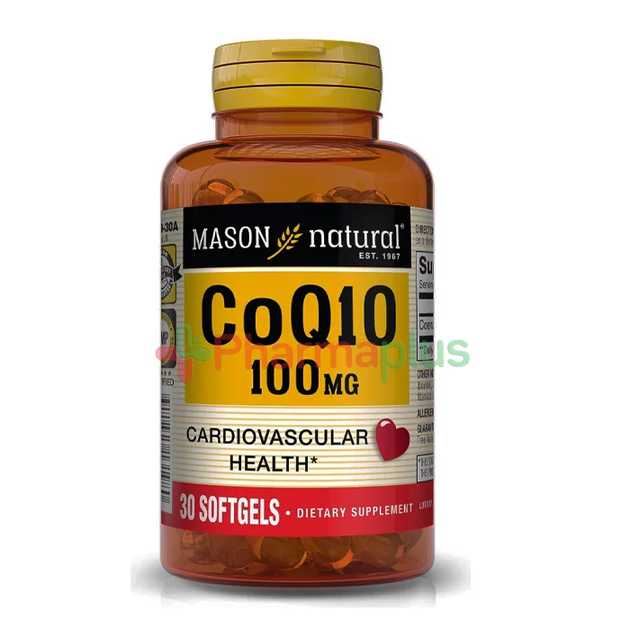 Mason natural coq10 100mg sofgels 60's | Pharmaplus | Pharmaplus