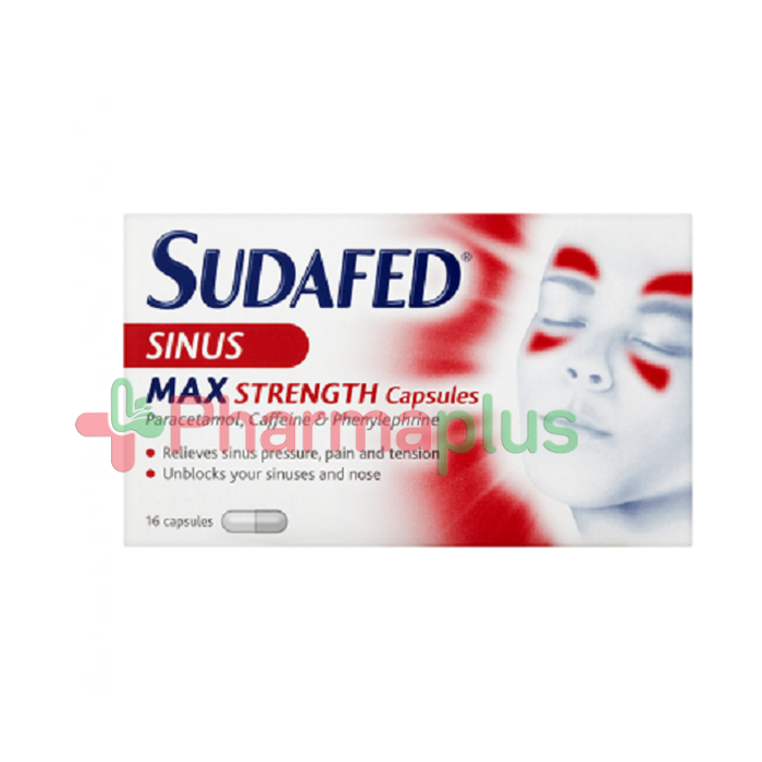Sudafed sinus max strengh 16`s | Pharmaplus | Pharmaplus