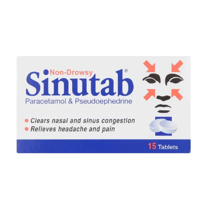 Sinutab n/d tablets 15`s | Pharmaplus | Pharmaplus
