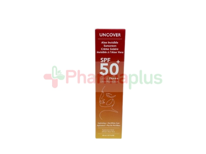 Uncover SPF 50+ 80ml [aloe invisible sunscreen] | Pharmaplus | Pharmaplus