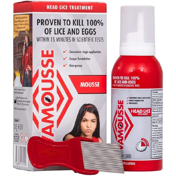 Vamousse head lice treatment mousse 160ml | Pharmaplus | Pharmaplus